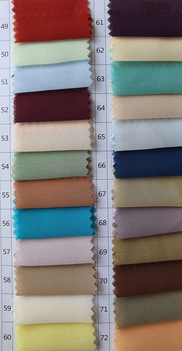 Chiffon Colour Chart – WeddingConfetti